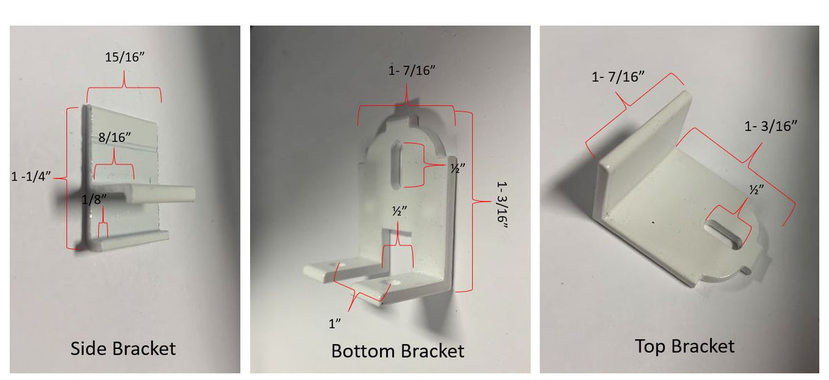 Brackets for Sliding Glass Doors used to hold fixed panel in place ...